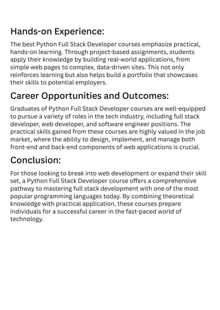 Navigating the Full Stack: A Comprehensive Guide to Python Full Stack ...