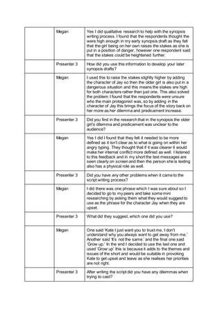 Radio Script Evaluation Three | DOCX