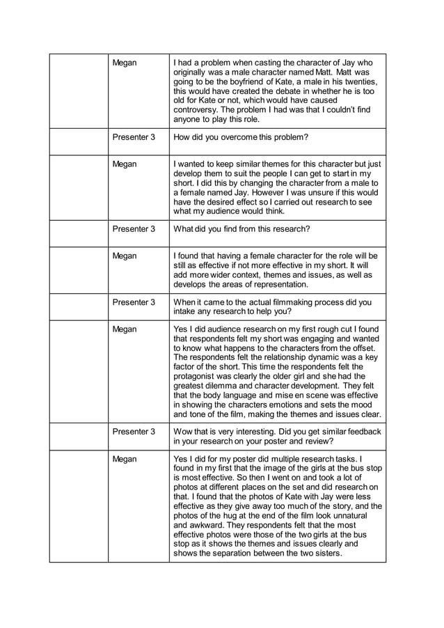 Radio Script Evaluation Three | DOCX