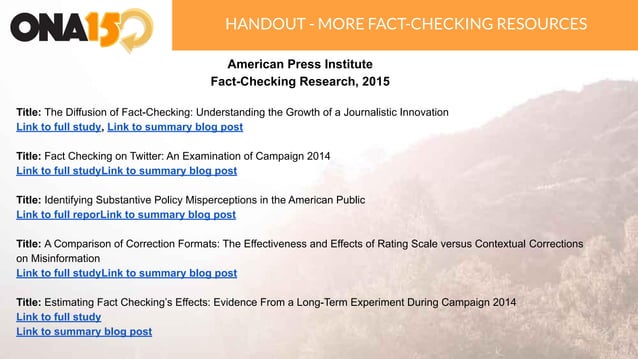 Journalism Fact-Checking 101 for the 2016 Elections | PPT