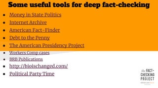 Journalism Fact-Checking 101 for the 2016 Elections | PPT