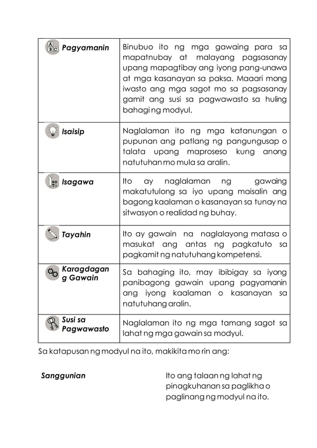 Copy of Filipino II Modyul 1-Aralin-1-Cherry-Bahil-RMES (1) MBGjr-not ...