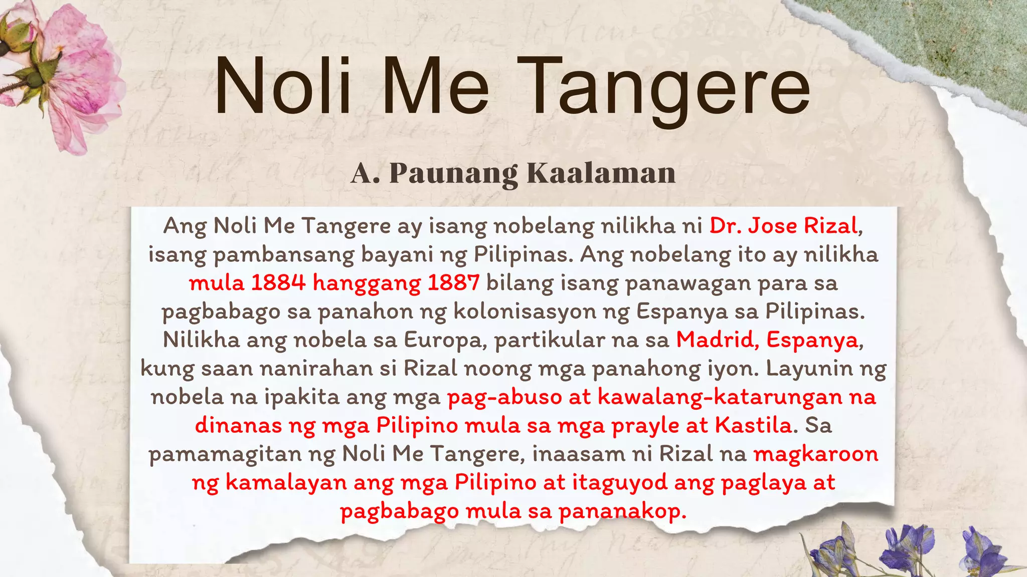 MGA AKDA AT WIKANG INARAL NI RIZAL.pptx