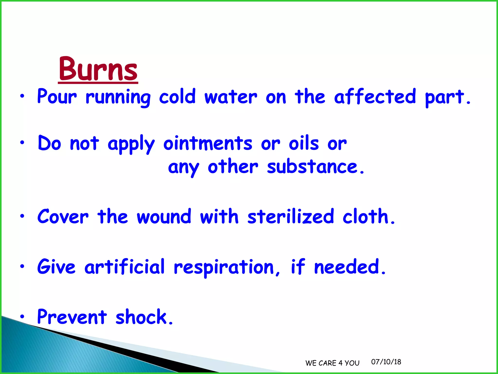 first aid talk | PPT
