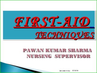 first aid talk | PPT