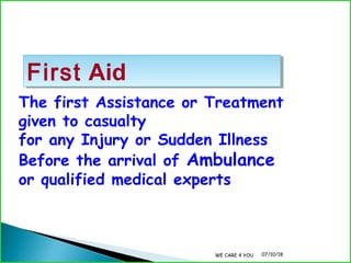 first aid talk | PPT