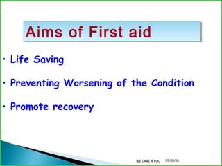 first aid talk | PPT