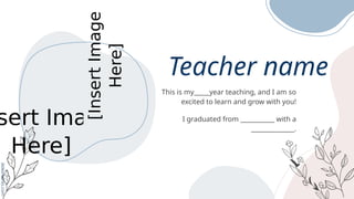 First Day of School (Intro to teacher and classroom rules) | PPT