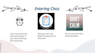 First Day of School (Intro to teacher and classroom rules) | PPT