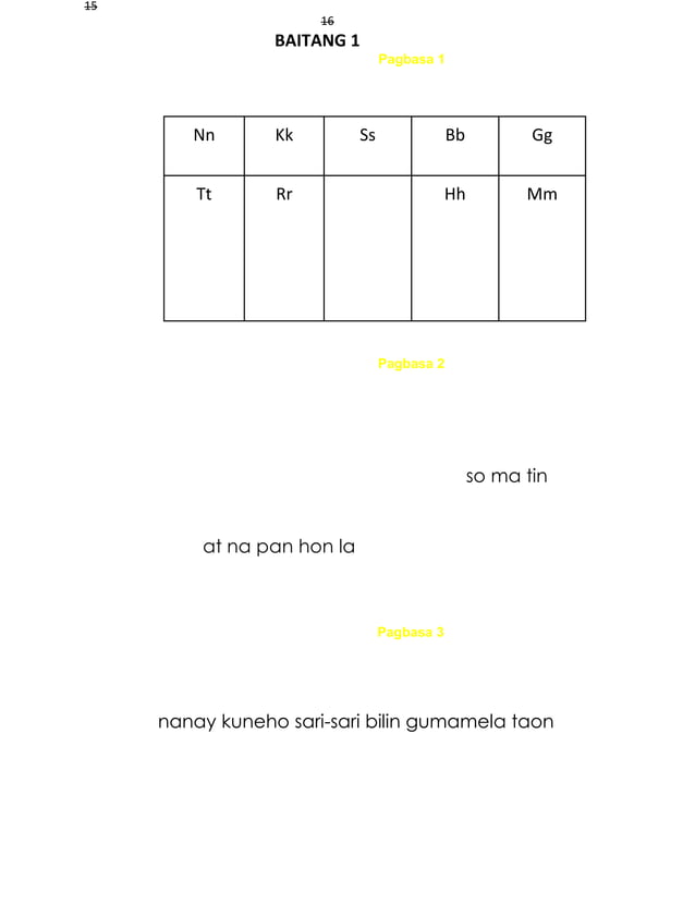 Flat Filipino Reading Material all grade levels | DOCX