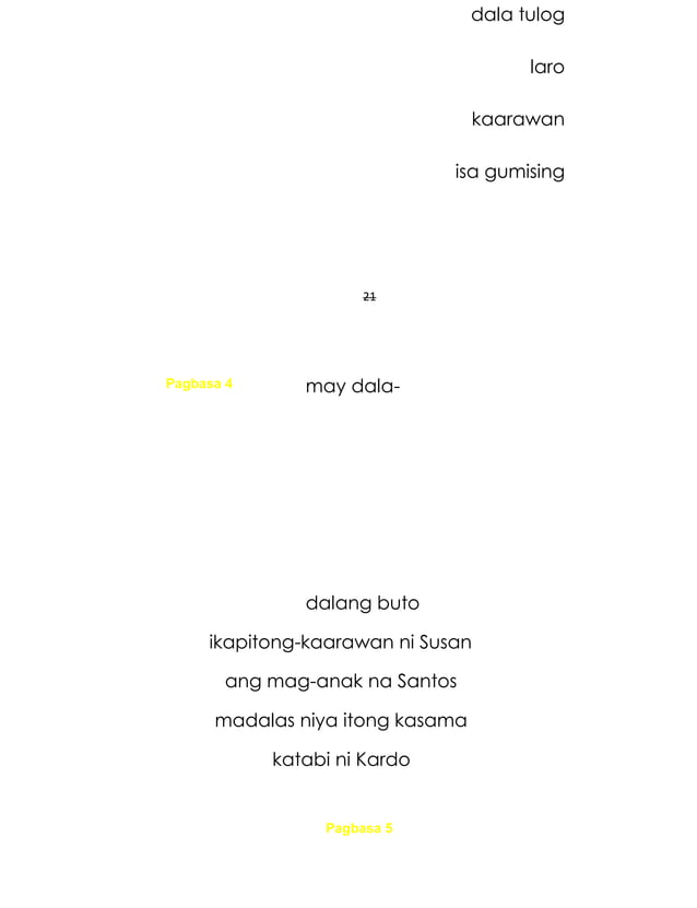 Flat Filipino Reading Material all grade levels | DOCX