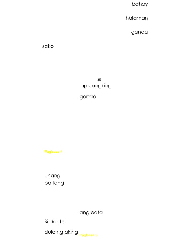 Flat Filipino Reading Material all grade levels | DOCX