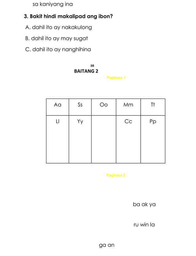 Flat Filipino Reading Material all grade levels | DOCX