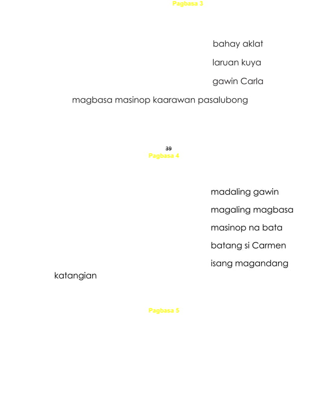 Flat Filipino Reading Material all grade levels | DOCX