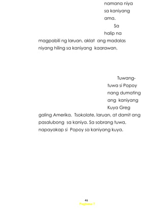 Flat Filipino Reading Material all grade levels | DOCX