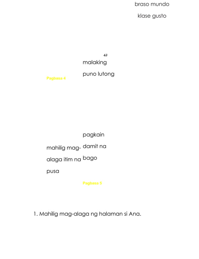 Flat Filipino Reading Material all grade levels | DOCX