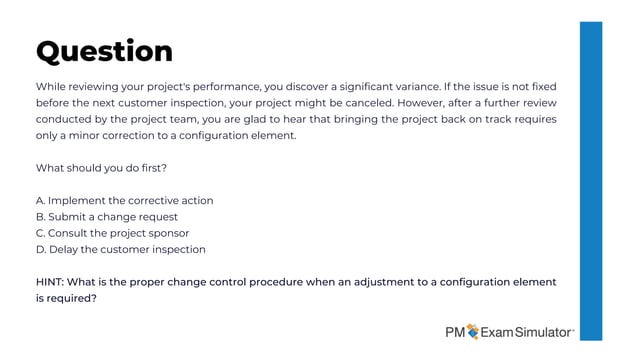 Free PMP Sample Q & A | PPT