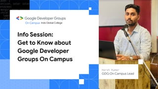 Info Session Google Developer Group ON Campus IGC | PDF