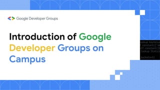 Info Session Google Developer Group ON Campus IGC | PDF