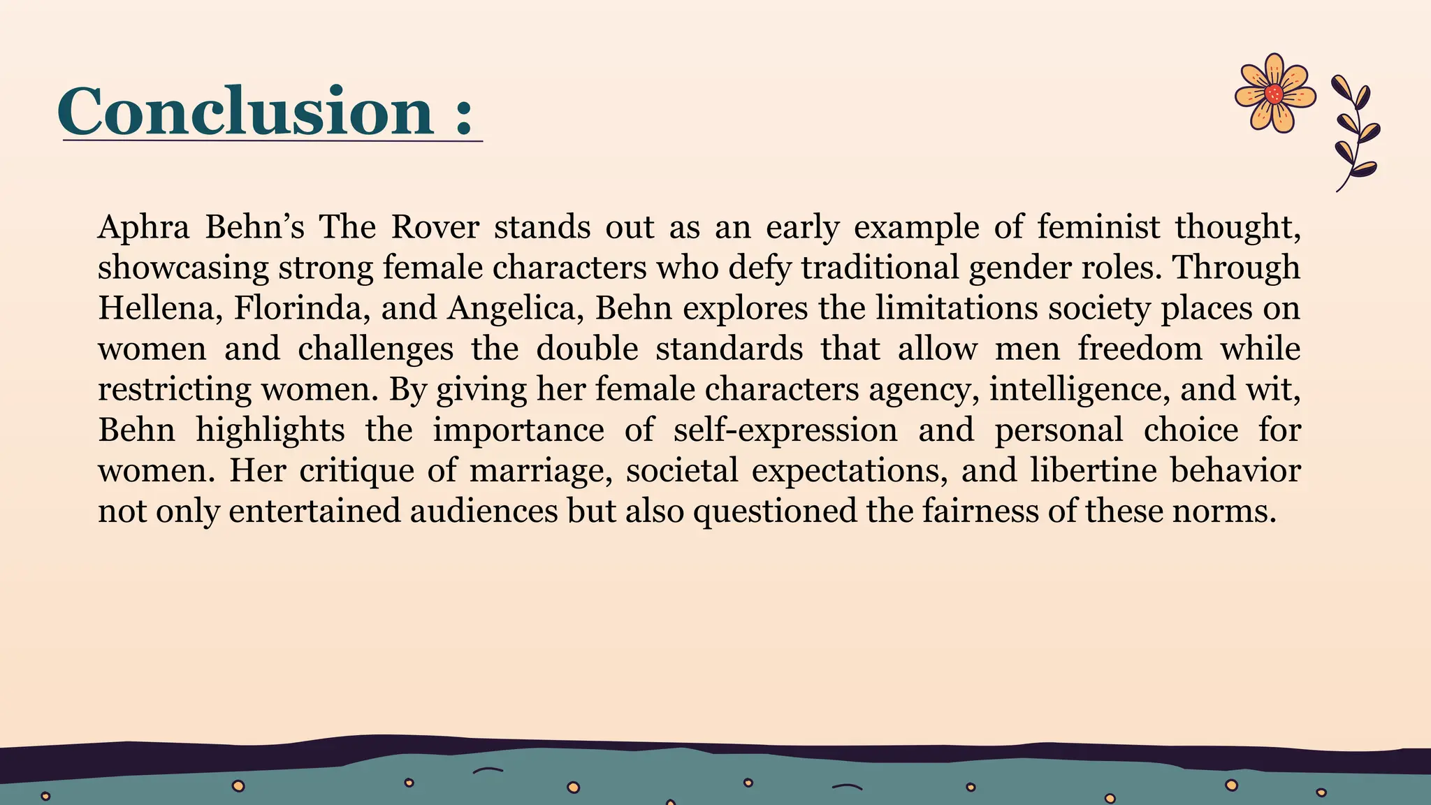 Paper_101 Gender Role and Feminism In : ‘The Rover’ | PPTX