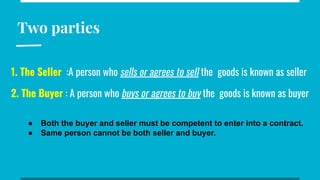 Sale of Goods Act | PPT