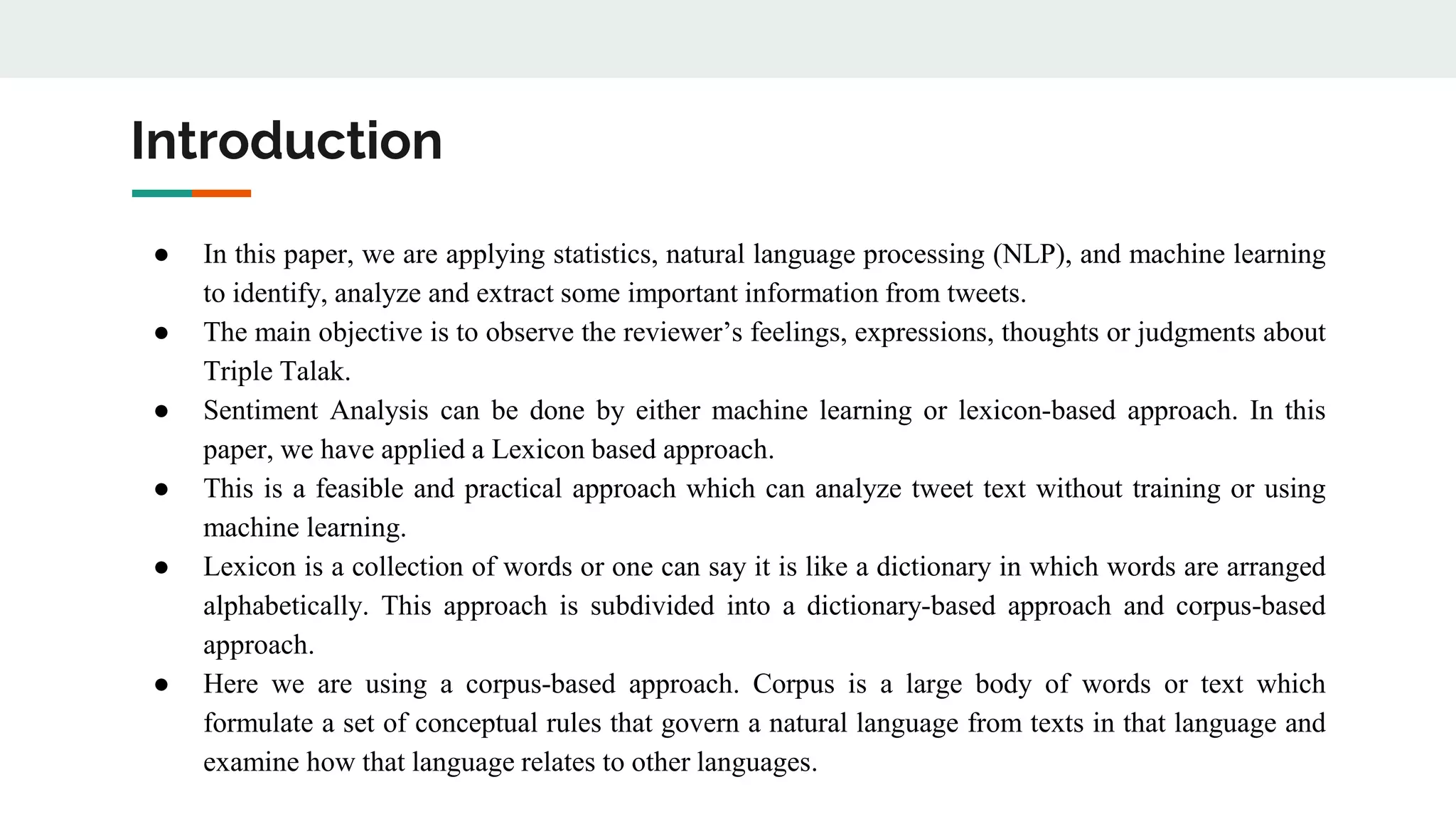 Presentation on Sentiment Analysis | PPTX