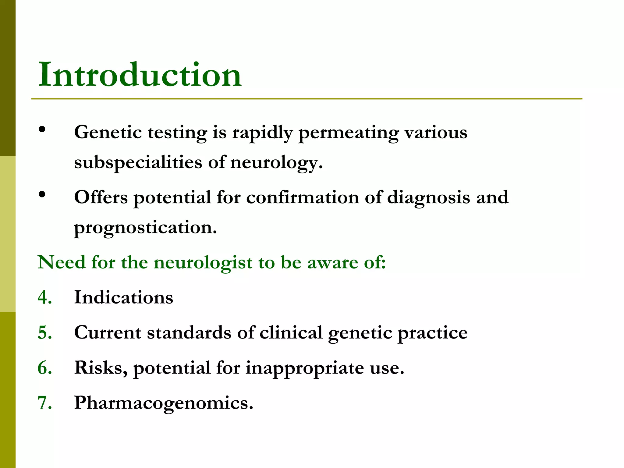 Genetic Testing In Neurology | PPT