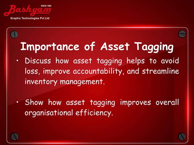 6 Key Steps to Creating an Effective Asset Tagging System | PPTX