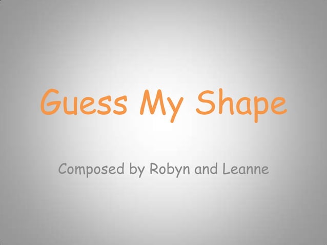 Copy of guess my shape | PPT