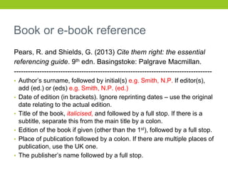 UCS Harvard Referencing | PPT