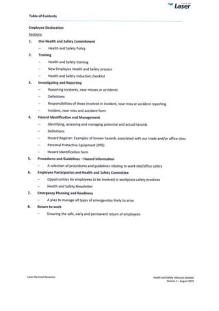 Copy of health & safety induction booklet (1) | PDF