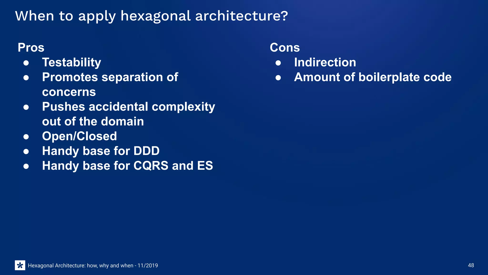 Hexagonal architecture: how, why and when | PDF