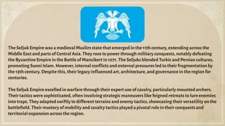 "Seljuk-Assassin Conflict: Medieval Power Struggle" | PDF