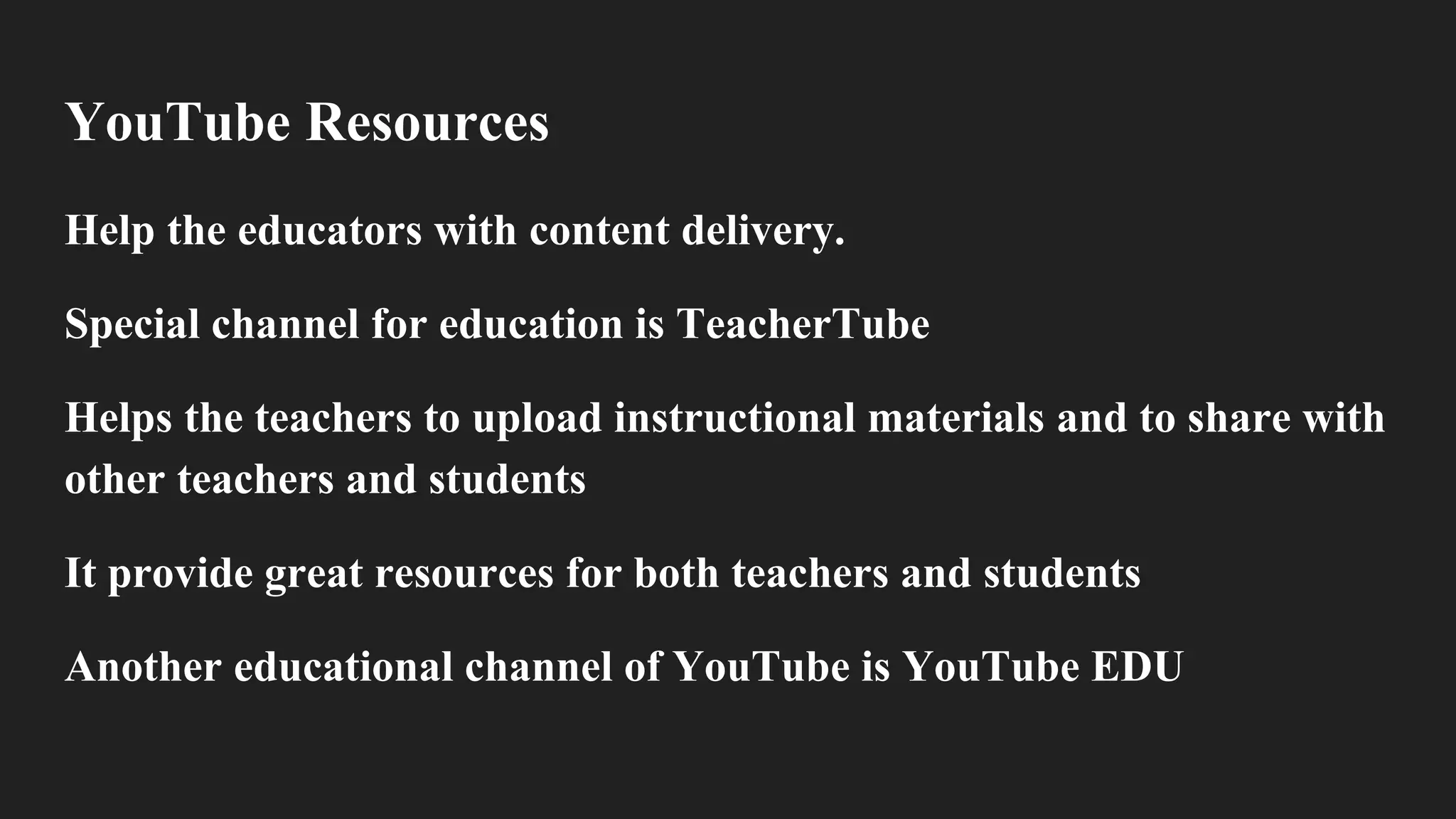 ICT inputs as learning resources | PPTX