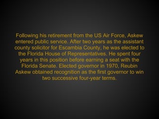 Donald L. Koch: a Brief Biography of Governor Reubin Askew | PDF