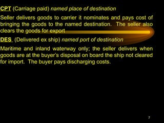 INCOTERMS freight and Transportation Management | PPT