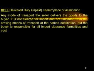 INCOTERMS freight and Transportation Management | PPT