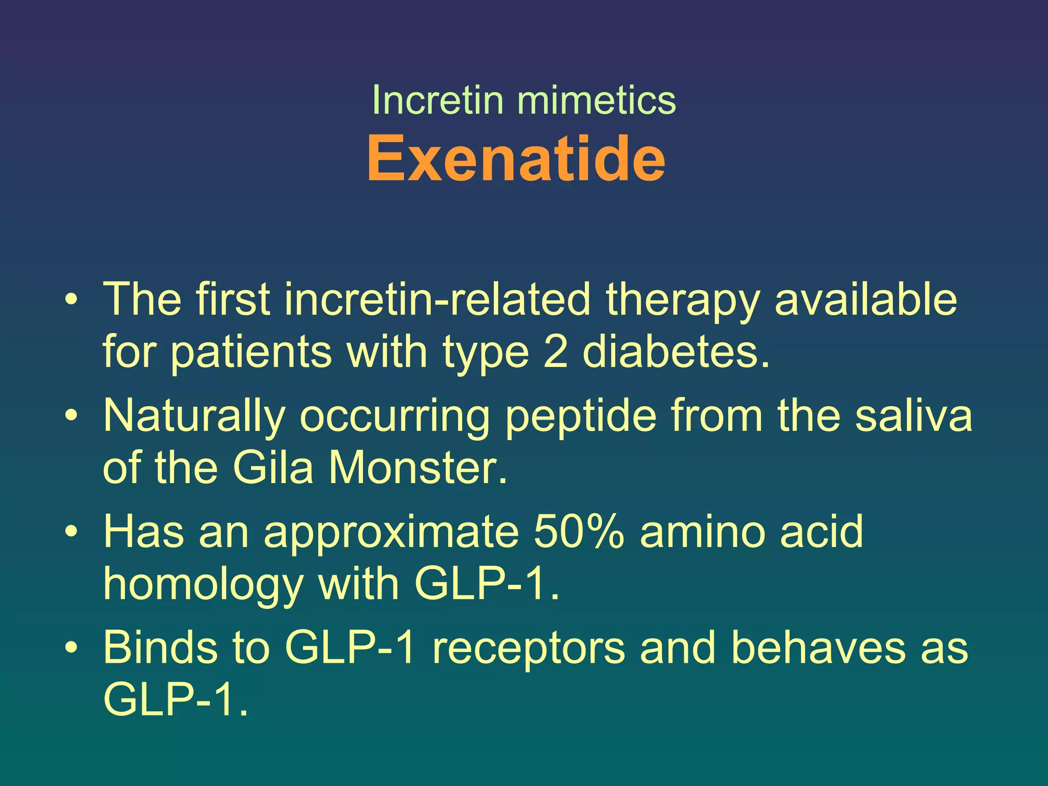 Incretin based therapy of type 2 diabetes mellitus 1 | PPT