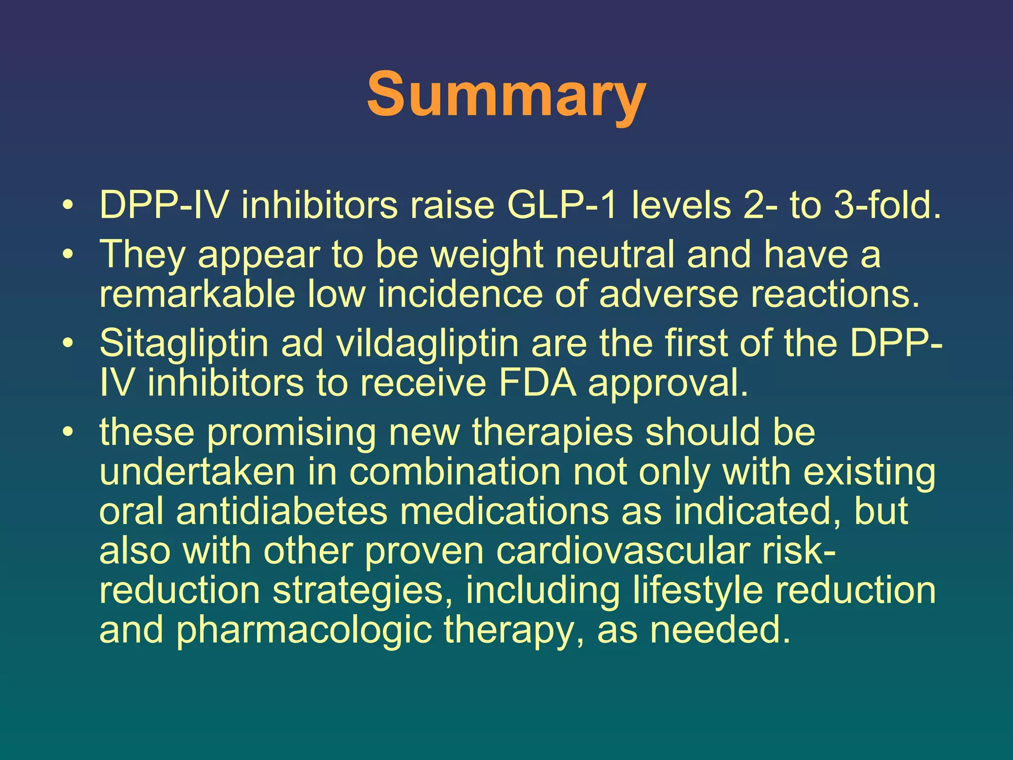 Incretin based therapy of type 2 diabetes mellitus 1 | PPT