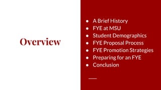 Innovating the FYE Proposal: Moving Beyond “Library Week” | PDF | College Education | Education
