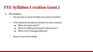 Innovating the FYE Proposal: Moving Beyond “Library Week” | PDF | College Education | Education