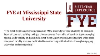 Innovating the FYE Proposal: Moving Beyond “Library Week” | PDF | College Education | Education