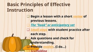 Effective Instructional Strategies and Principles for Educators | PPTX