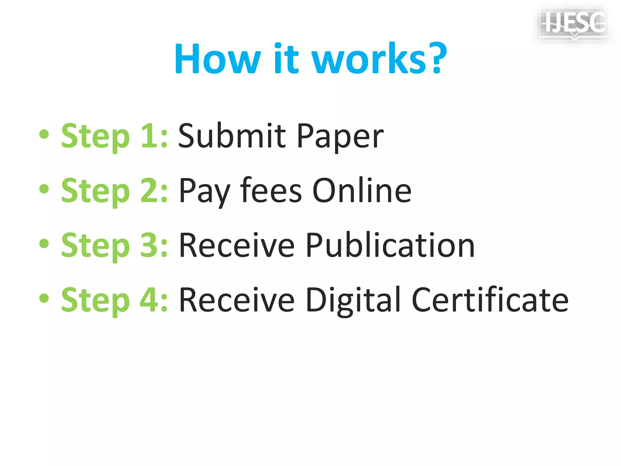 IJESC International journal of engineering science and computing | PPTX