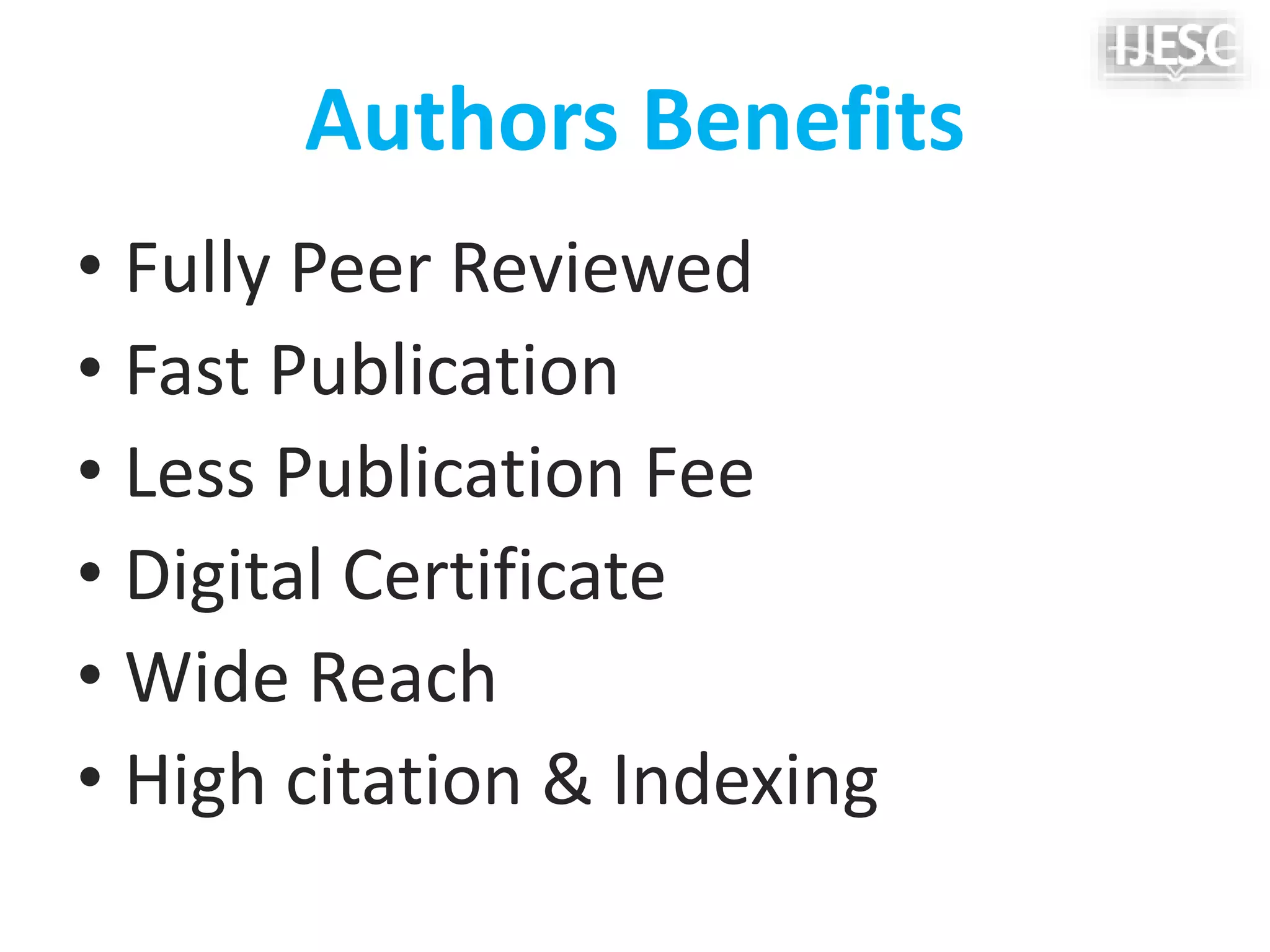 IJESC International journal of engineering science and computing | PPTX