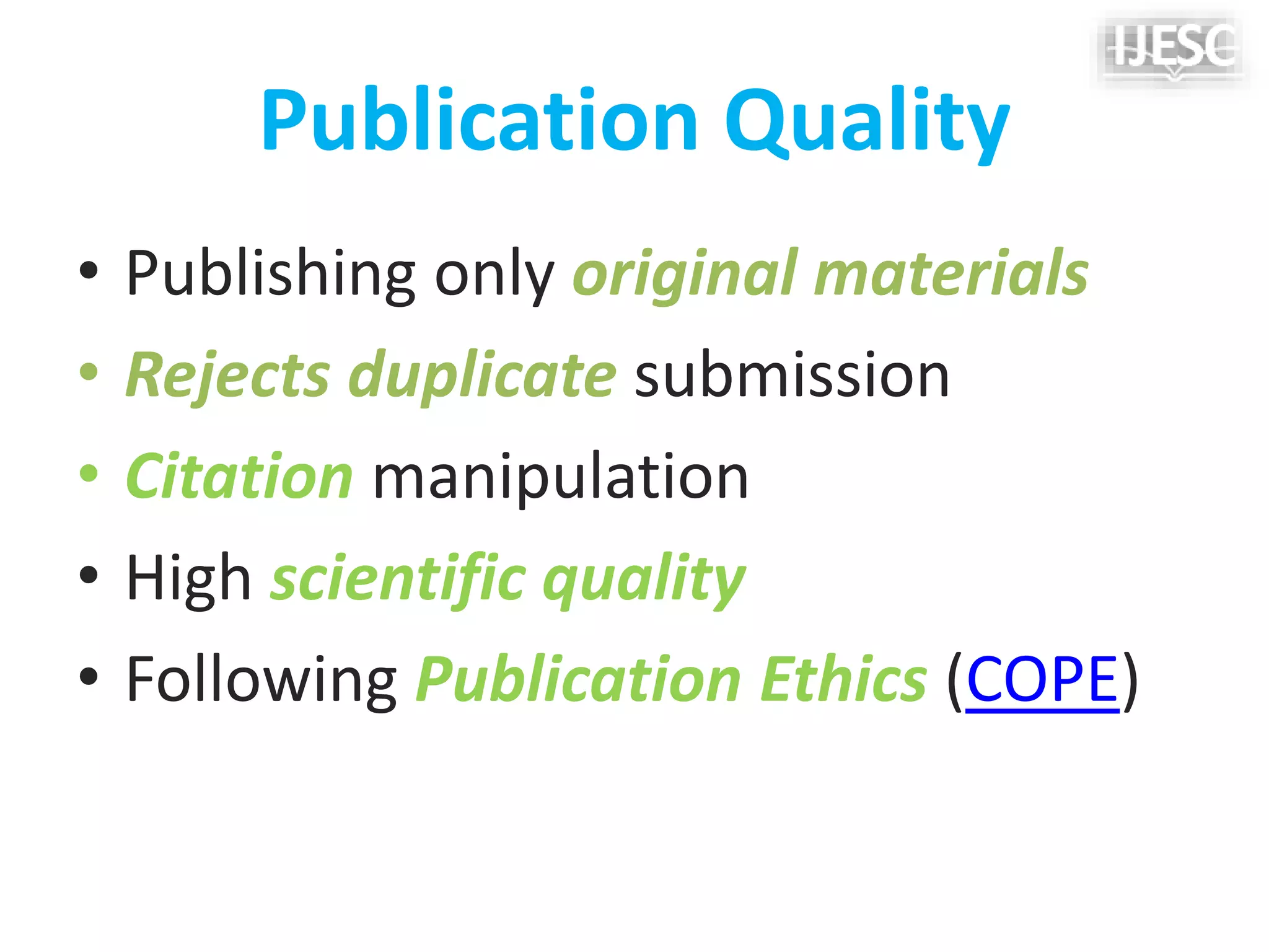 IJESC International journal of engineering science and computing | PPTX