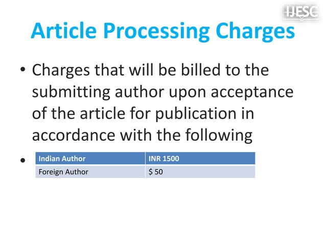 IJESC International journal of engineering science and computing | PPTX