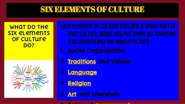Key Elements Of Culture