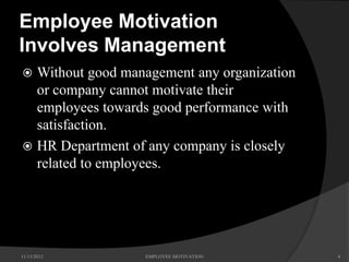 Employee Motivation | PPTX