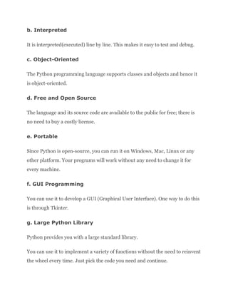 Introduction To Python For Beginners | PDF